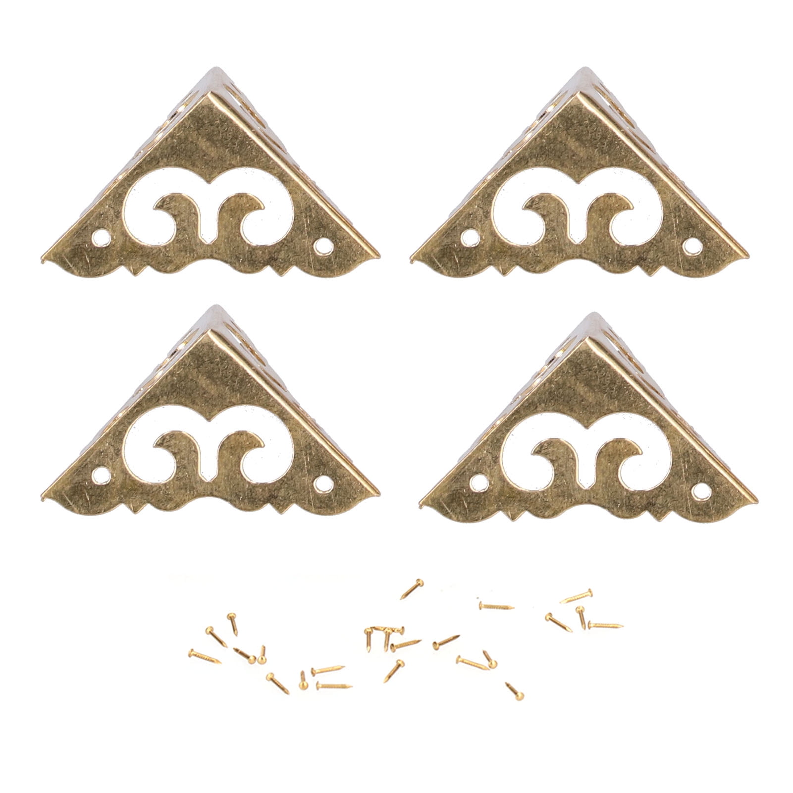 4Set Box Corner Protector Brass Luggage Edge Safety Guard Cover ...