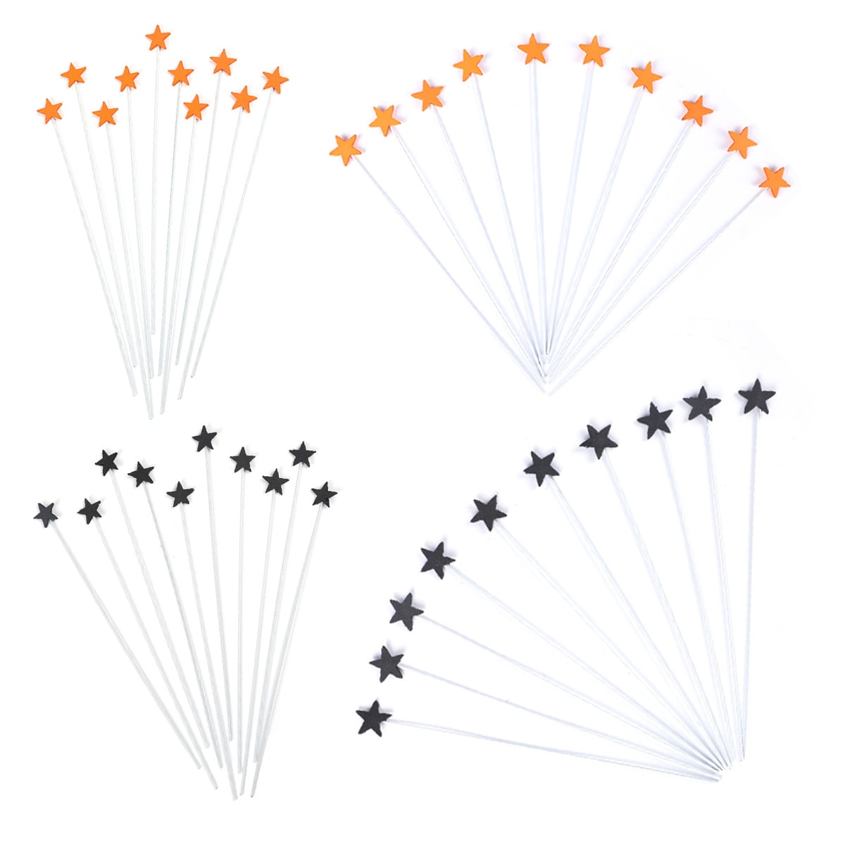 4Set Halloween Cake Topper Ghost Spider Web Star Cake Pick for ...