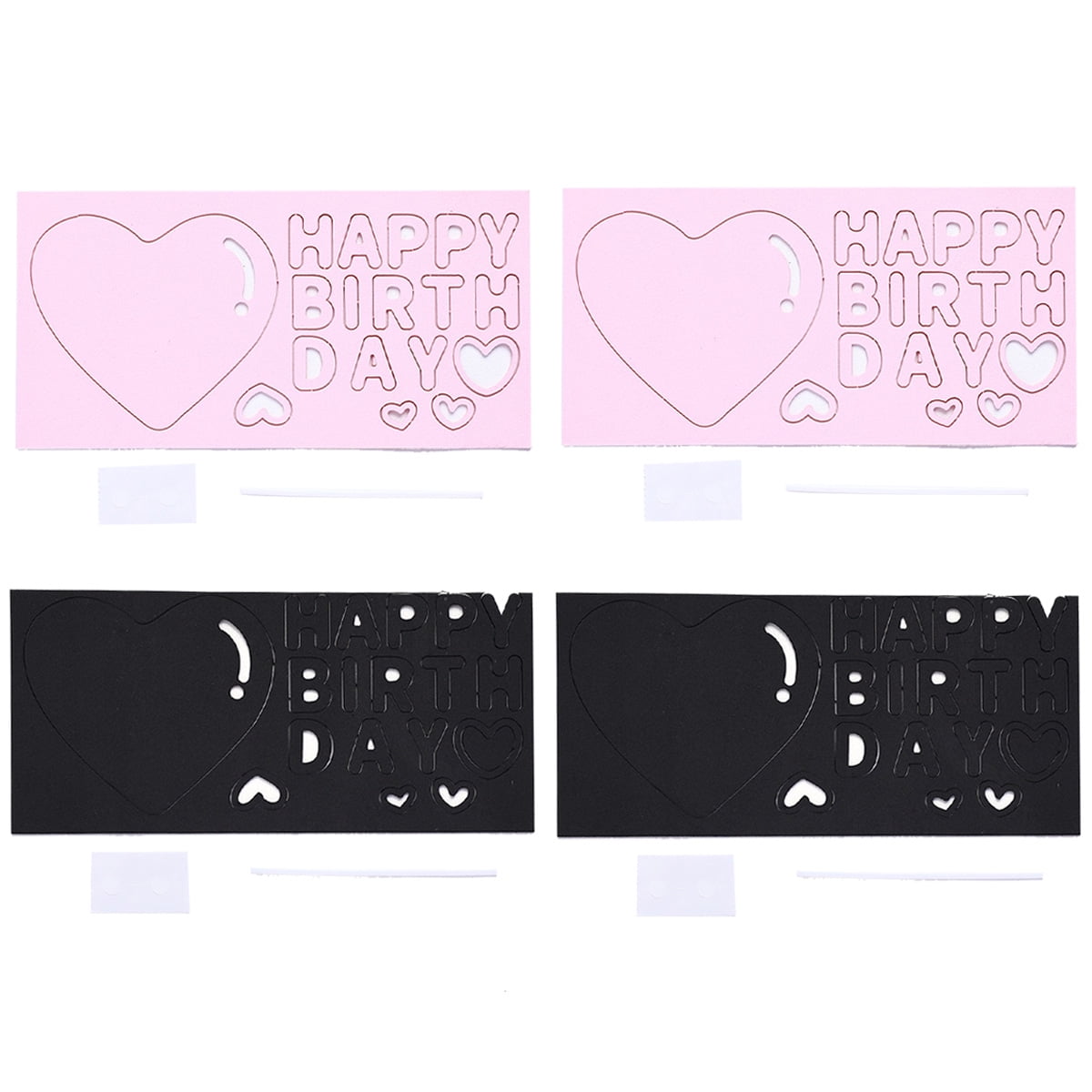 4Set Happy Birthday Cake Topper - Birthday Party Cake Decoration ...