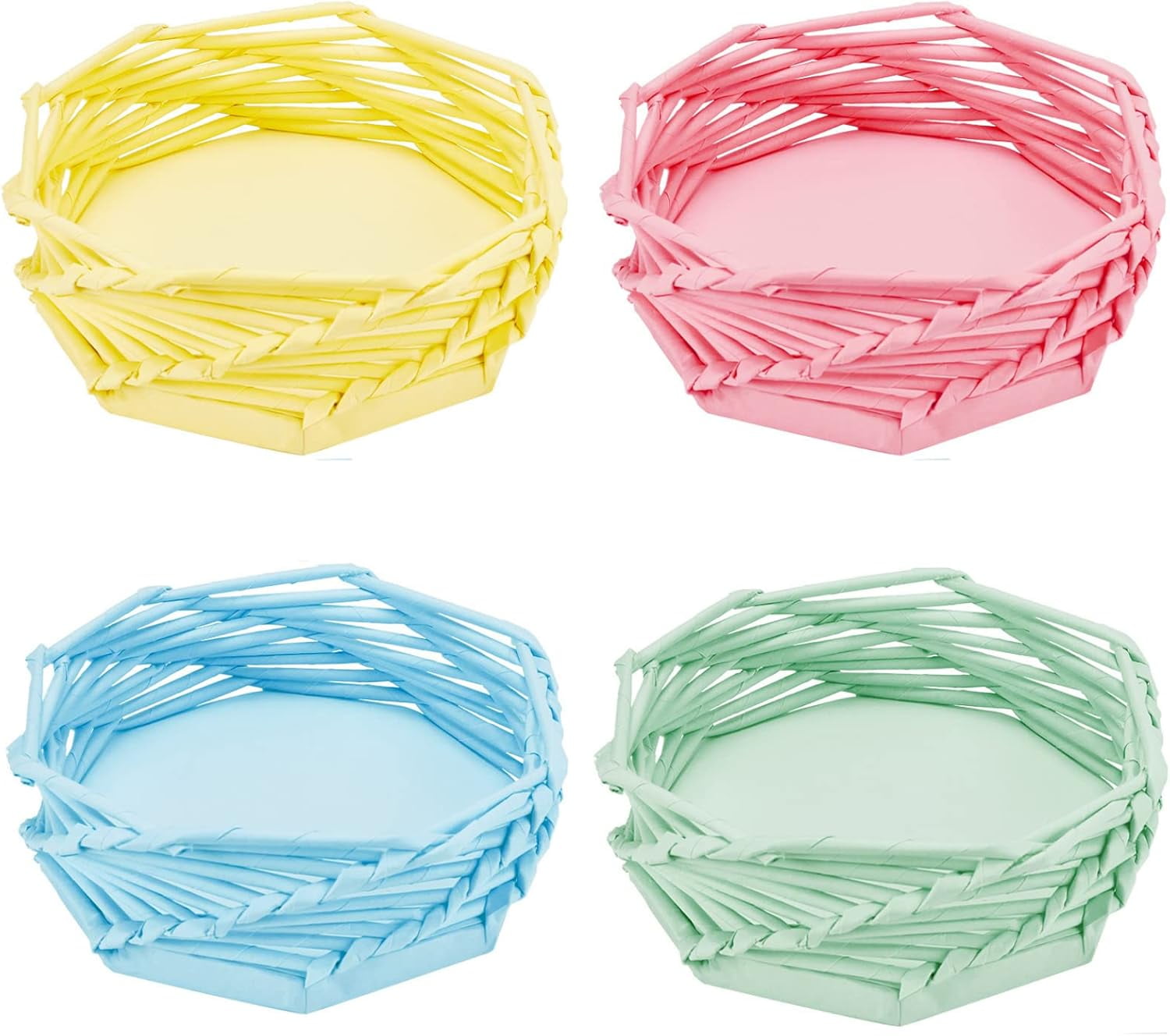 4Set Paper Basket Weaving Kit Easter Basket Making Kit Cardboard DIY ...