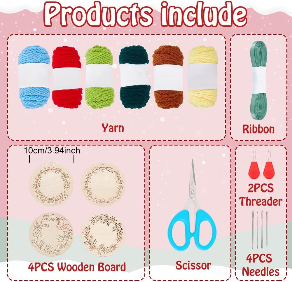 4Set Threading Board Kit Wooden Lacing Cards Threading Board for ...