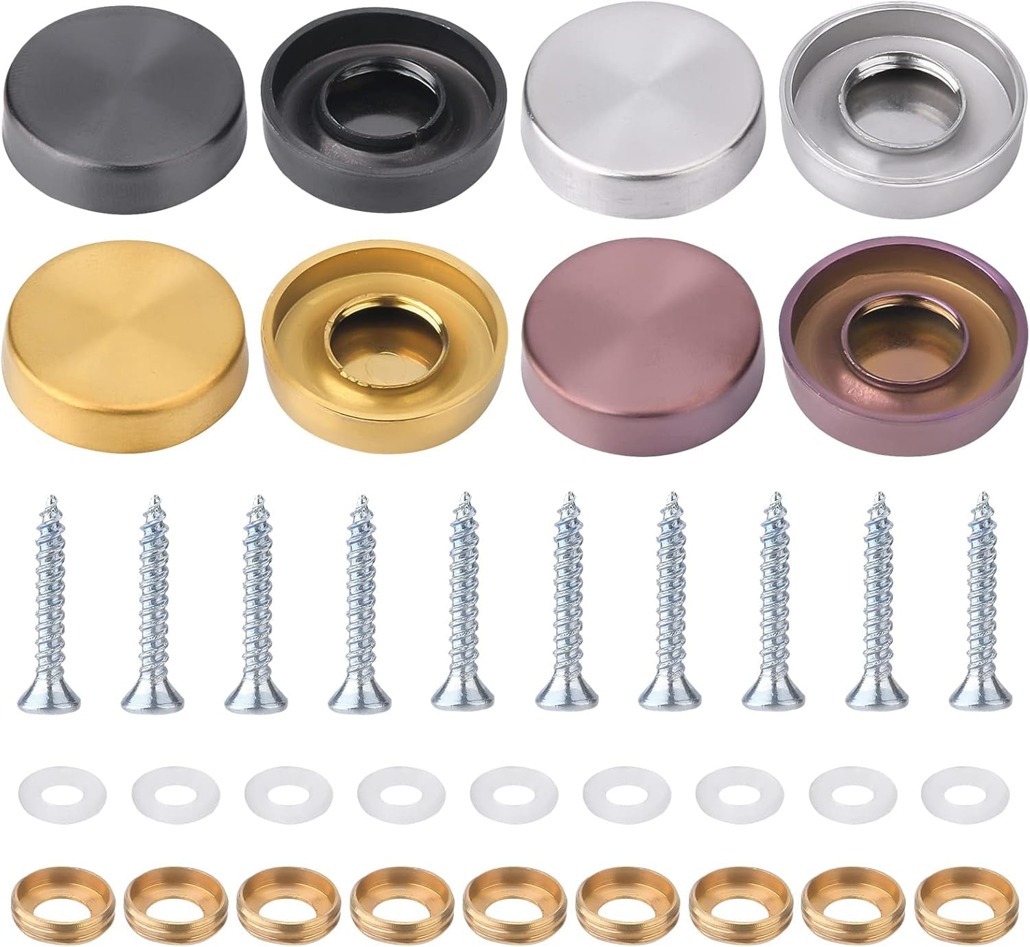 4Sets 4 Colors 304 Stainless Steel Standoff Screws Set Wall Standoff ...