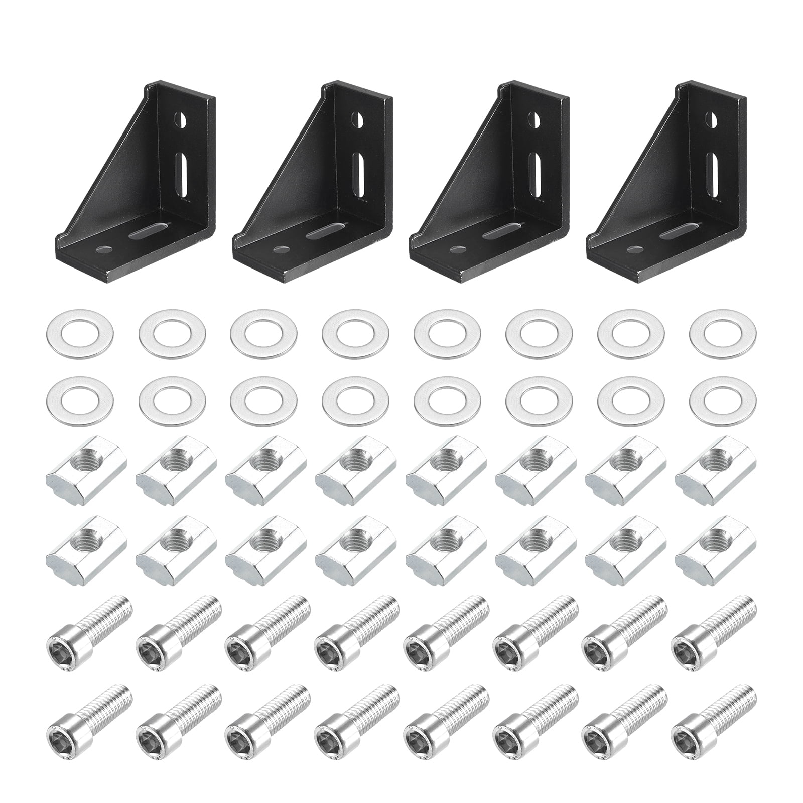 4Sets 4080 European Inside Corner Bracket Gusset Kits 77x77x40mm ...