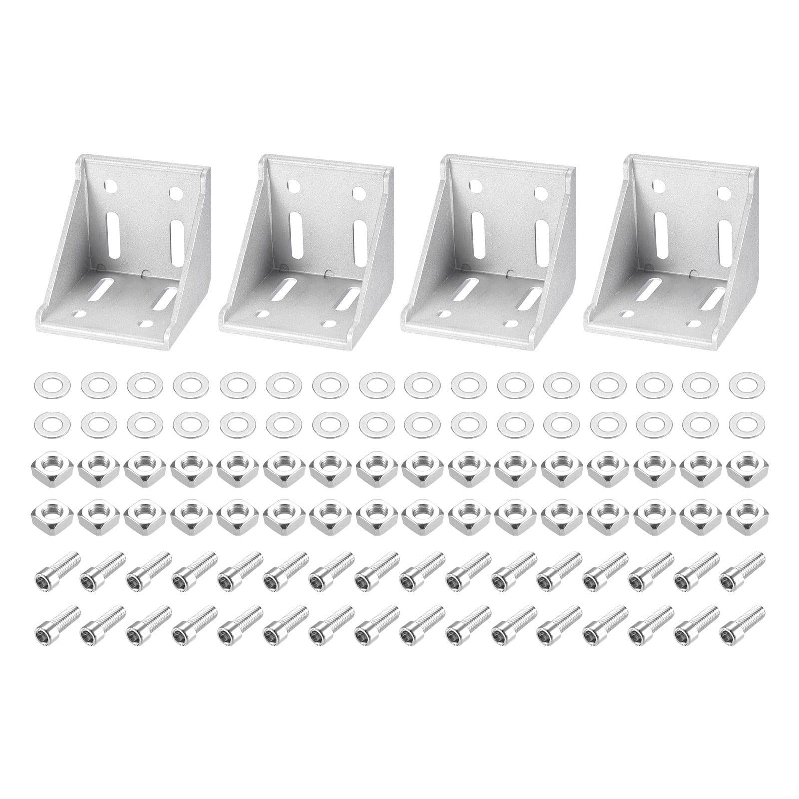 4Sets 8080 Inside Corner Bracket Gusset Mount Kits, 78x78x79mm (Silver ...