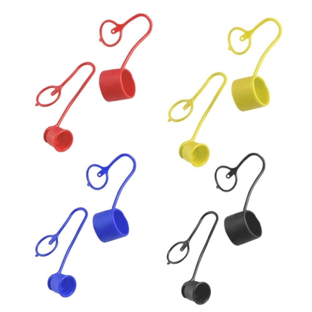 4Sets Hydraulic Quick Connect Dust Cap Pvc Flat Face For Bobcat ...