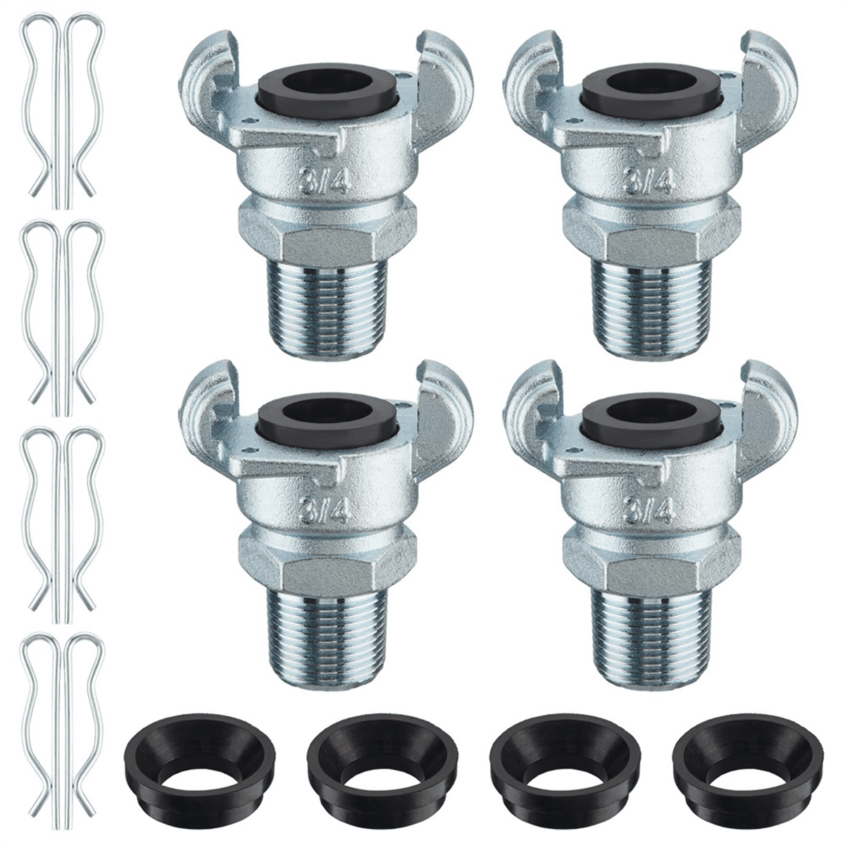 4Sets NPT Air Hose Fitting 2 Lug Universal Coupling Chicago Fitting for ...
