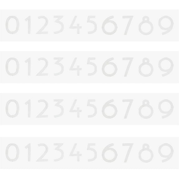 4Sets Red Reflective Mailbox Numbers Stickers 0-9 Self-Adhesive Address ...