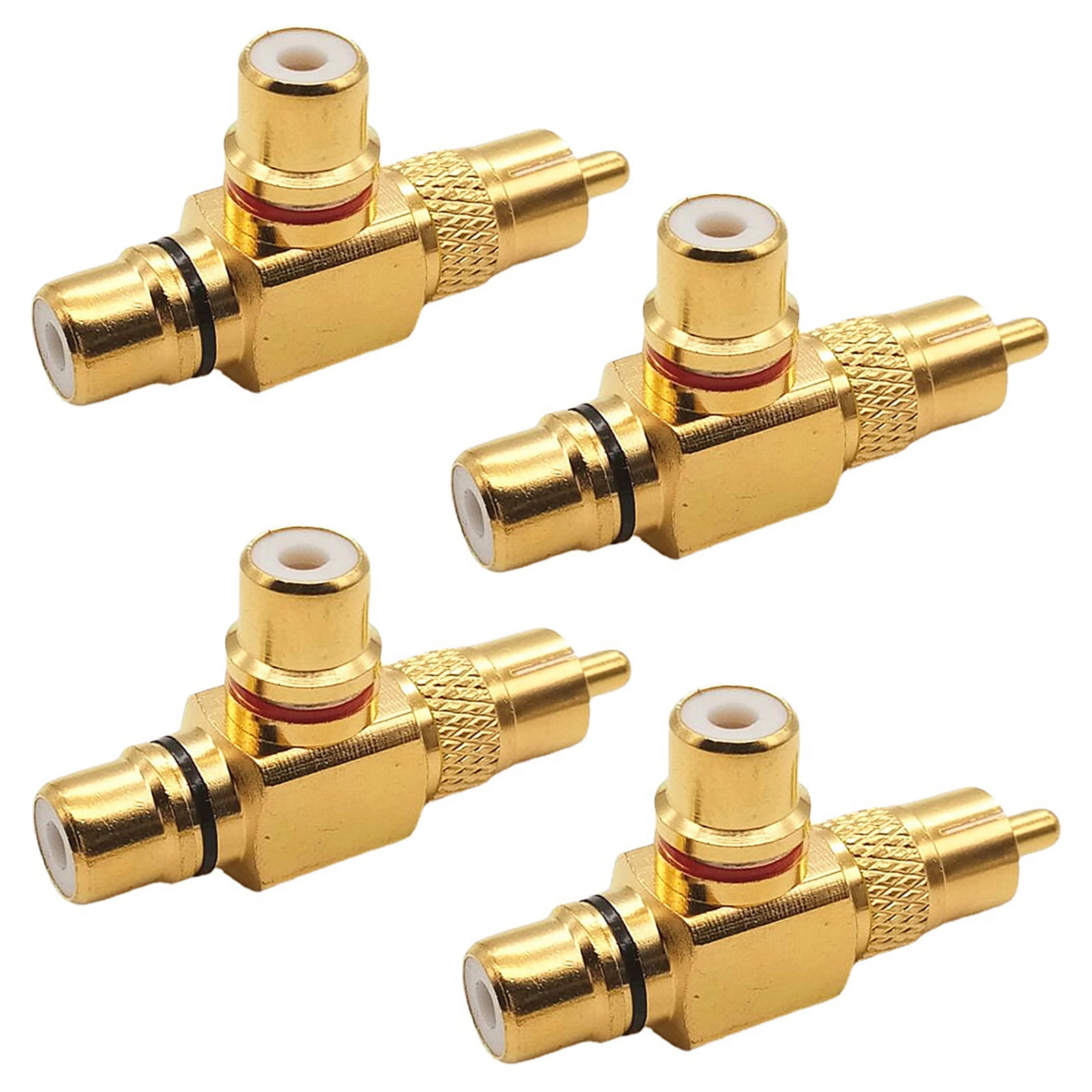 4Sets Space Saving Copper Connector Adapter Gold Plated Reliable ...