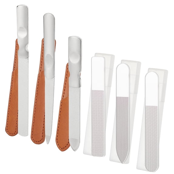 4Sets Stainless Steel Nail File Glass Nail Polish File Heavy Duty Nail ...