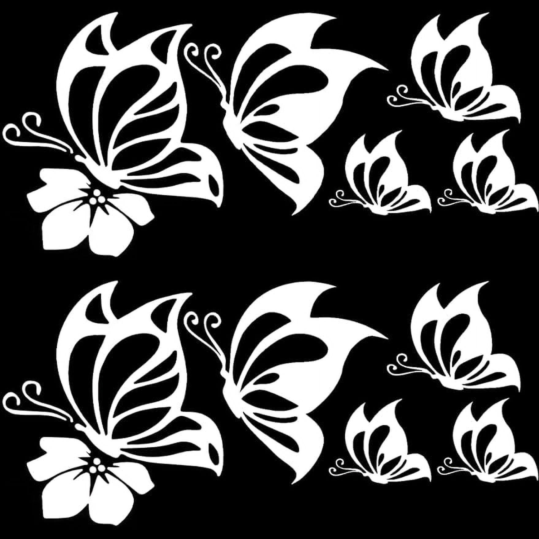 4Sheet Butterfly Car Decal Set Large Car Decals Butterflies Kissing ...