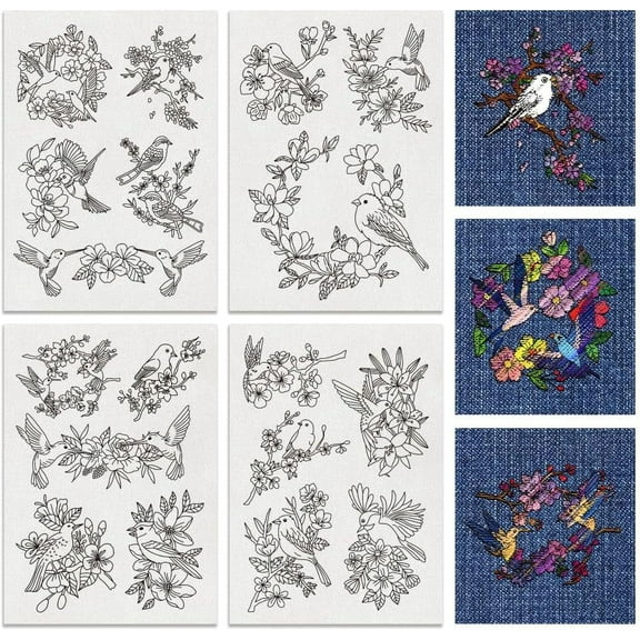 50 Pack Hand Sewing Washable Water Soluble Embroidery Stabilizer Sheets ...