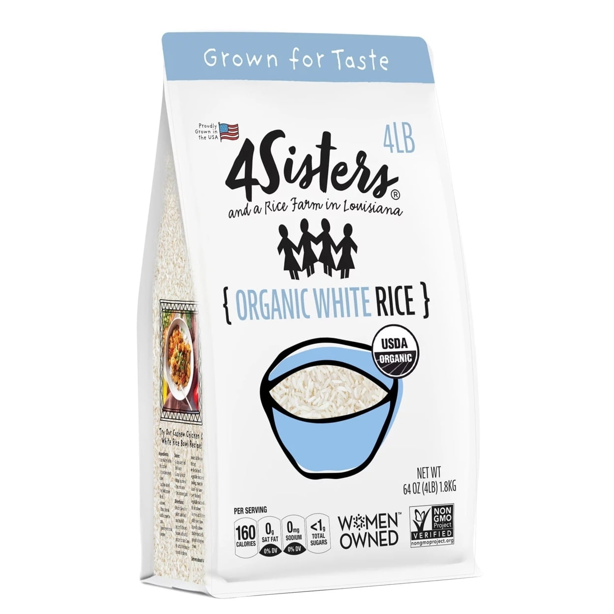 4Sisters Rice Organic White Rice (4 Pounds) - Walmart.com