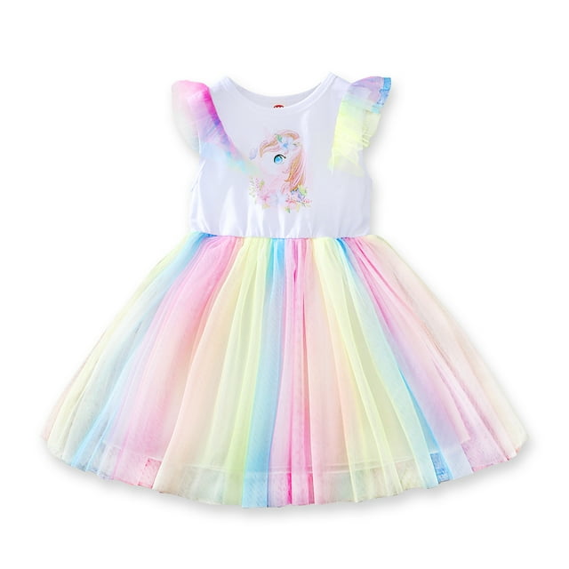 4T Toddler Girl's Unicorn Rainbow Tutu Dress - Size 4-5T Summer ...