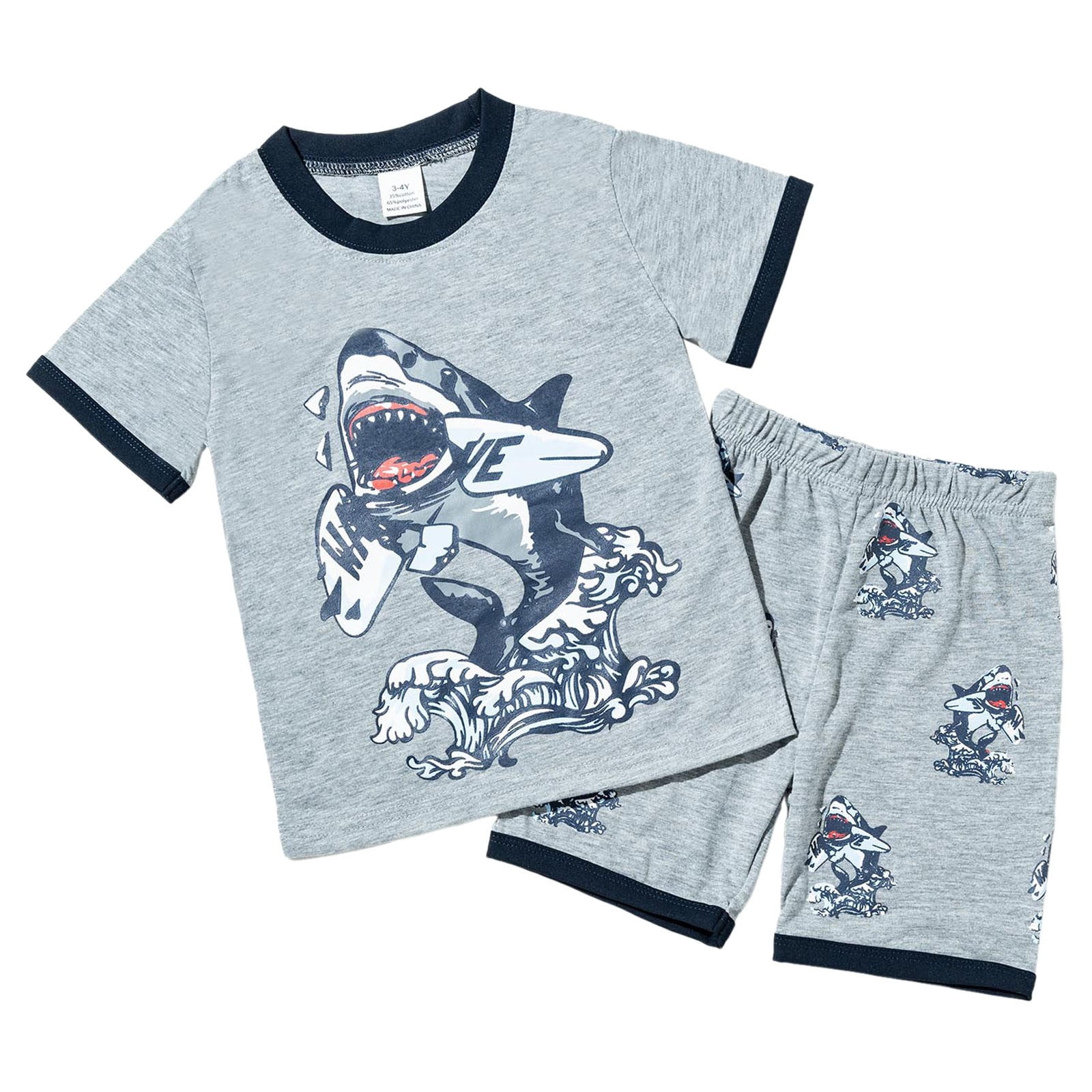 4T Boys Clothes Set Infant Baby Boy Summer Outfit Fire Truck T Shirt ...