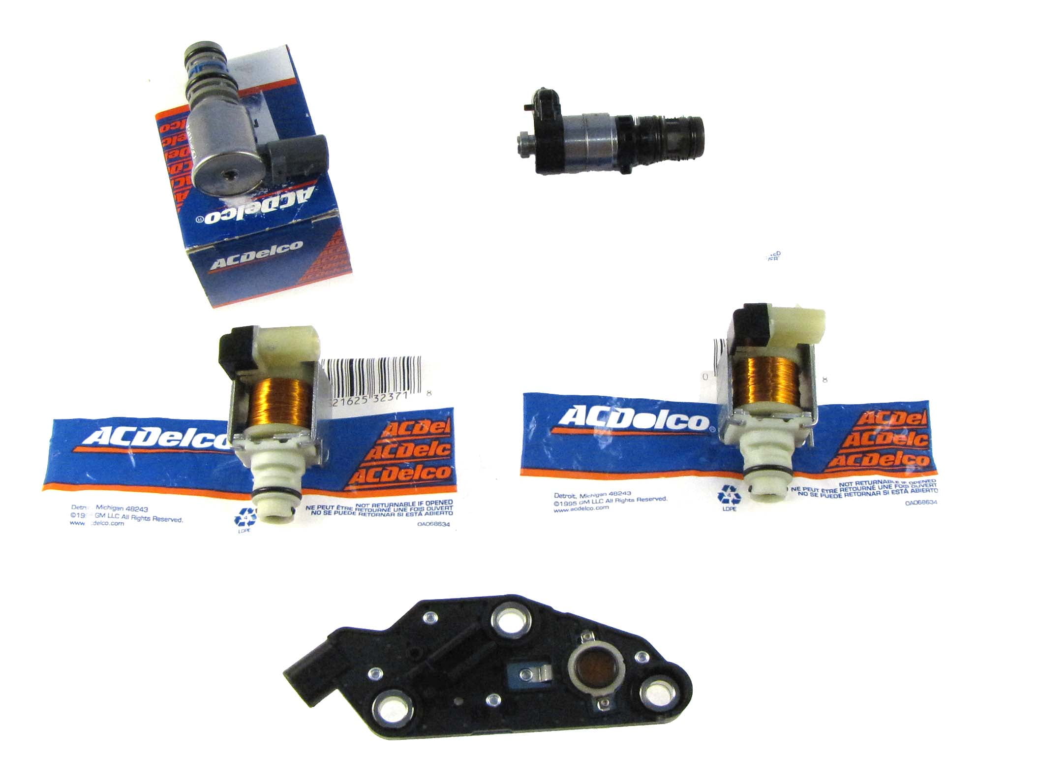 Acdelco 4T65E Solenoid Kit 2004-up with Pressure Switch, EPC, Two Shift ...