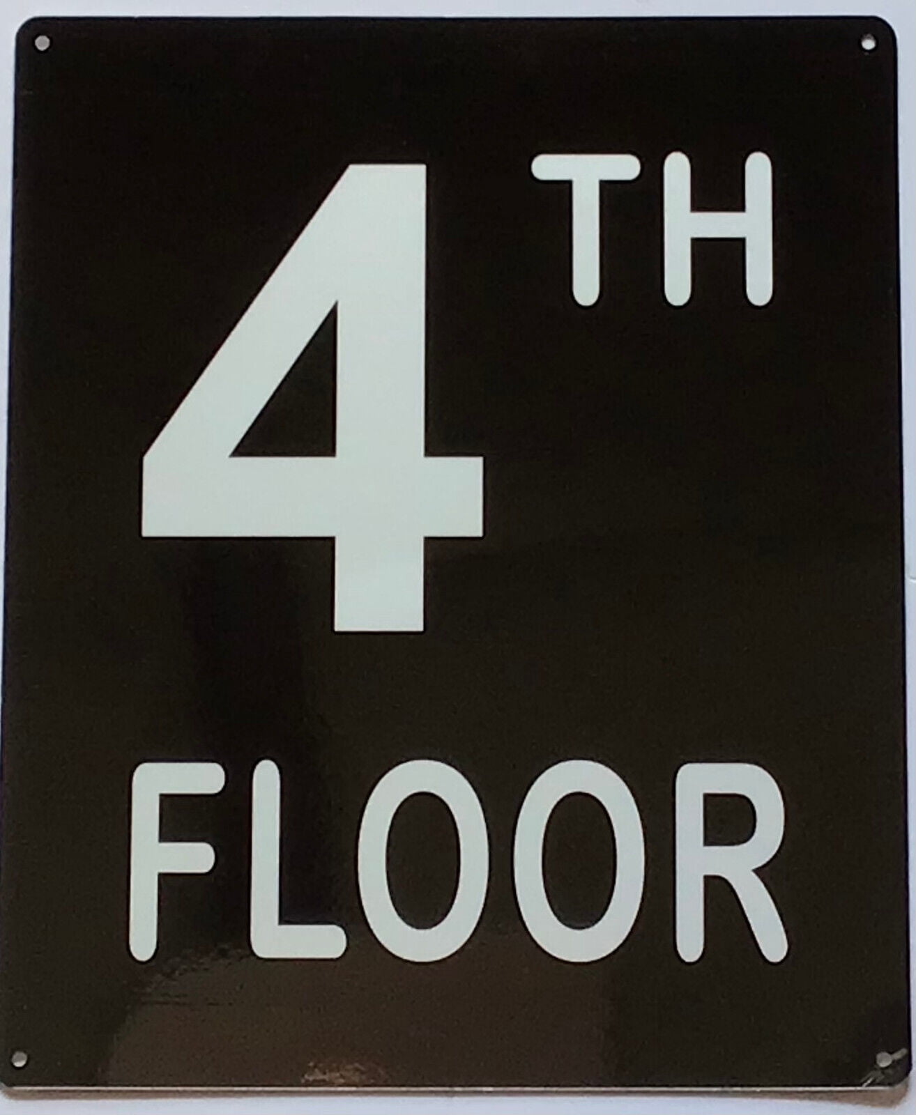 4TH FLOOR SIGN (10X12,Black Aluminum)-ref21422 - Walmart.com