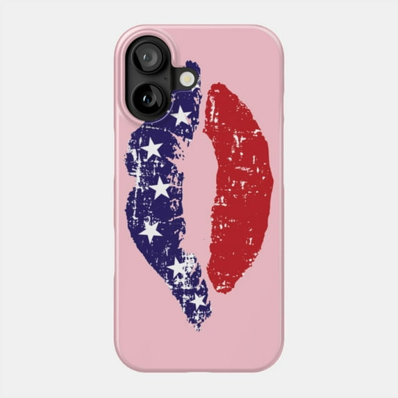 4TH OF JULY LIPS Themed Protective Case for iPhone 11,12,13,14,15,16,17 ...