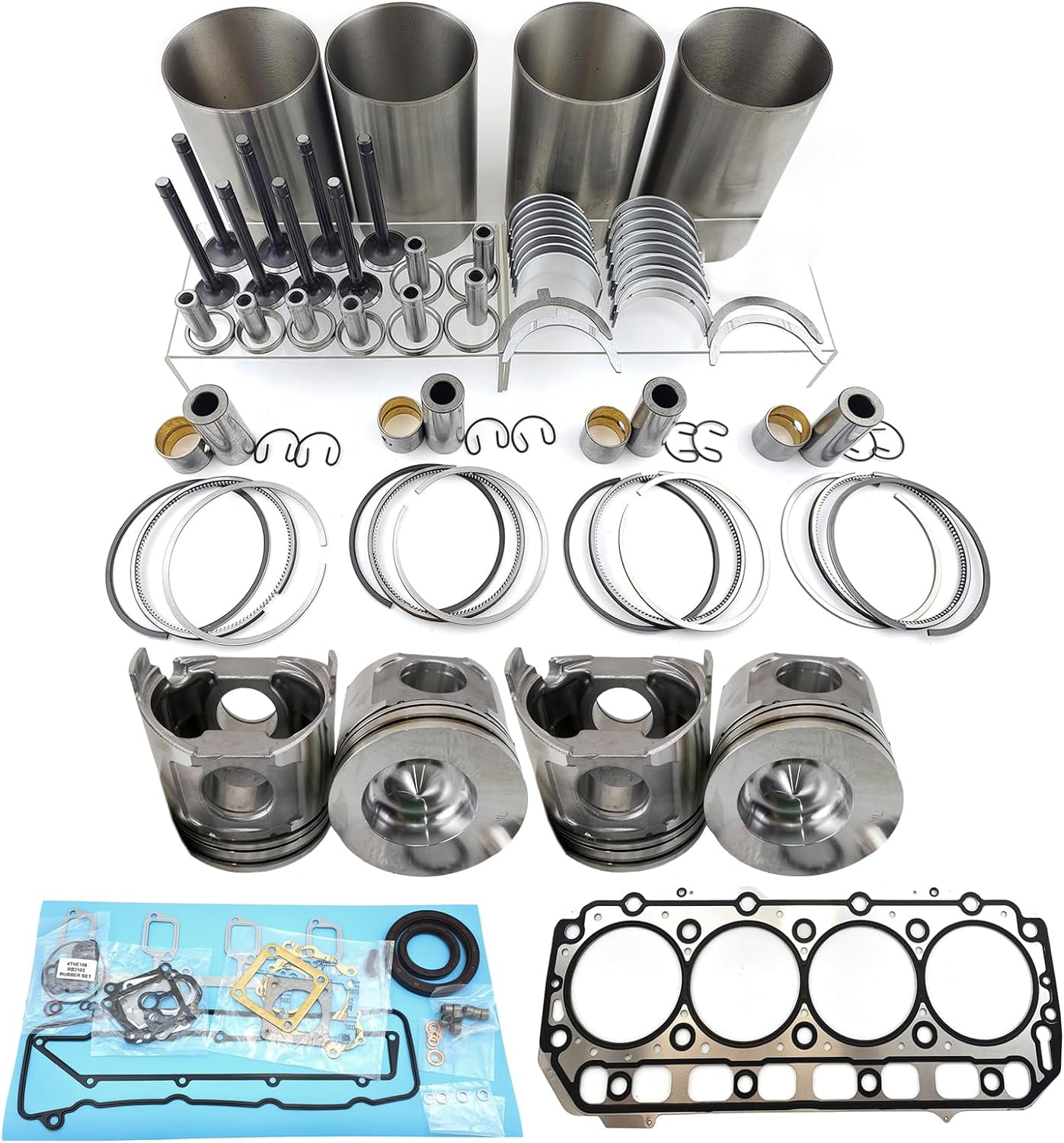 4TNE106 Engine Overhaul Rebuild Kit FOR Yanmar 4TNE106 Engine AF1110EX ...