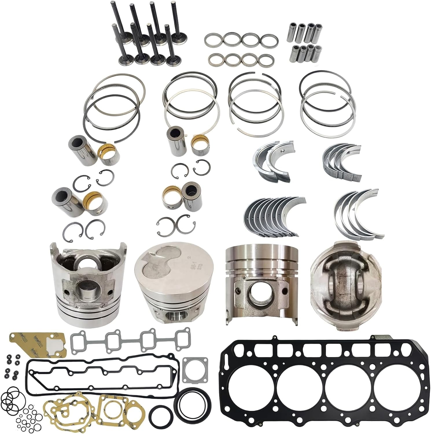 4TNE98 Engine Overhaul Rebuild Kit (No cylinder liner) For Yanmar ...