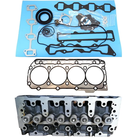 4TNV88 Complete Cylinder Head + 1 Set Full Gasket Kit for Yanmar 4TNV88 ...