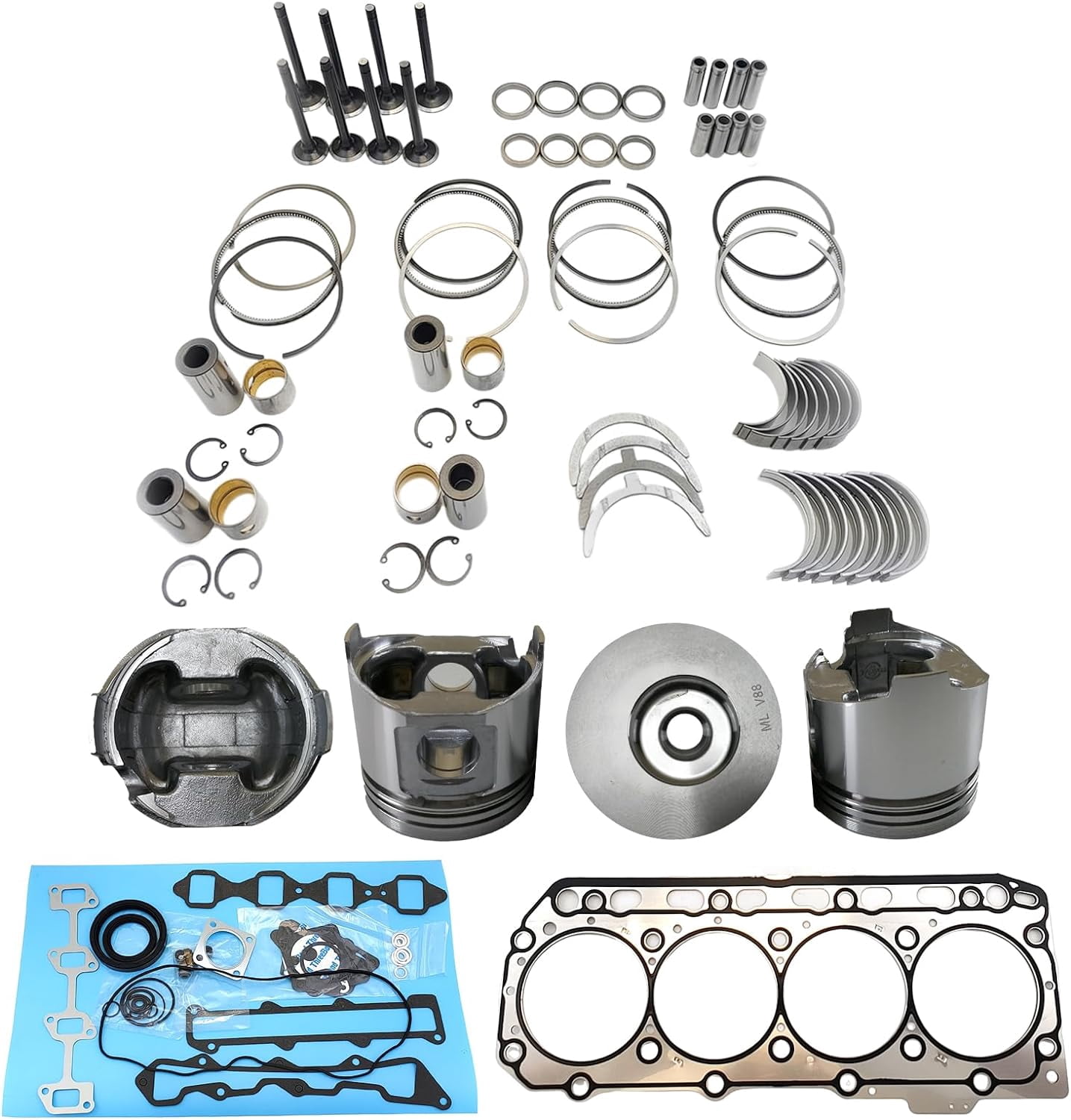 4TNV88 Engine Overhaul Rebuild Kit (No cylinder liner) for Yanmar ...