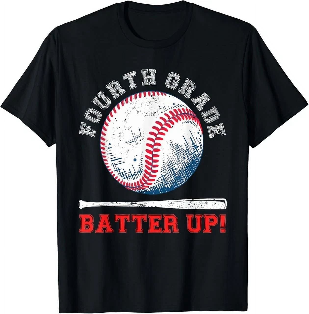 4Th Grade Batter Up Baseball Back To School Students Gift Unisex T ...