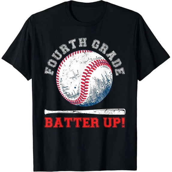 4Th Grade Batter Up Baseball Back To School Students Gift Unisex T ...