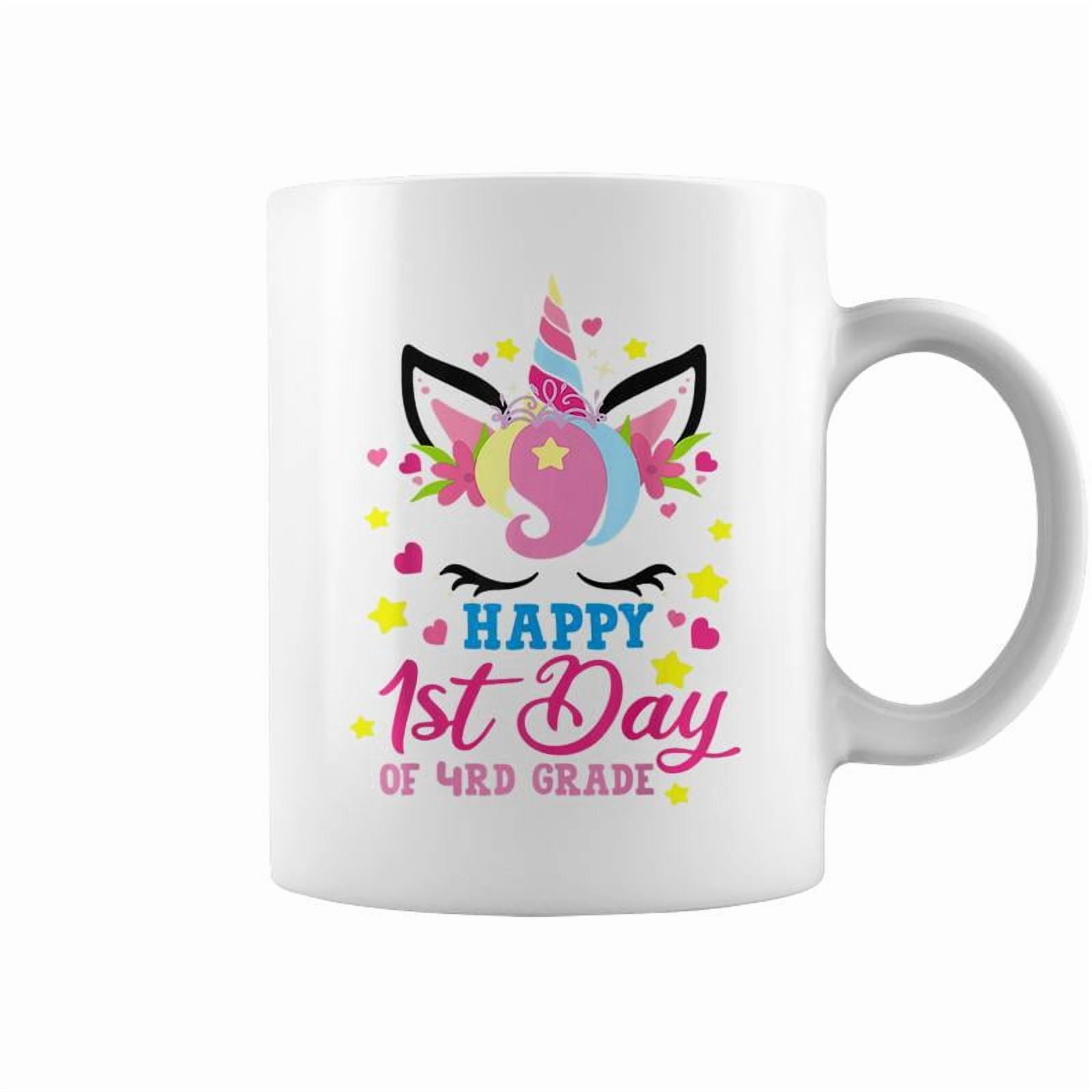 4Th Grade Cute Unicorn Girls Happy First Day Of School Coffee Mugs ...