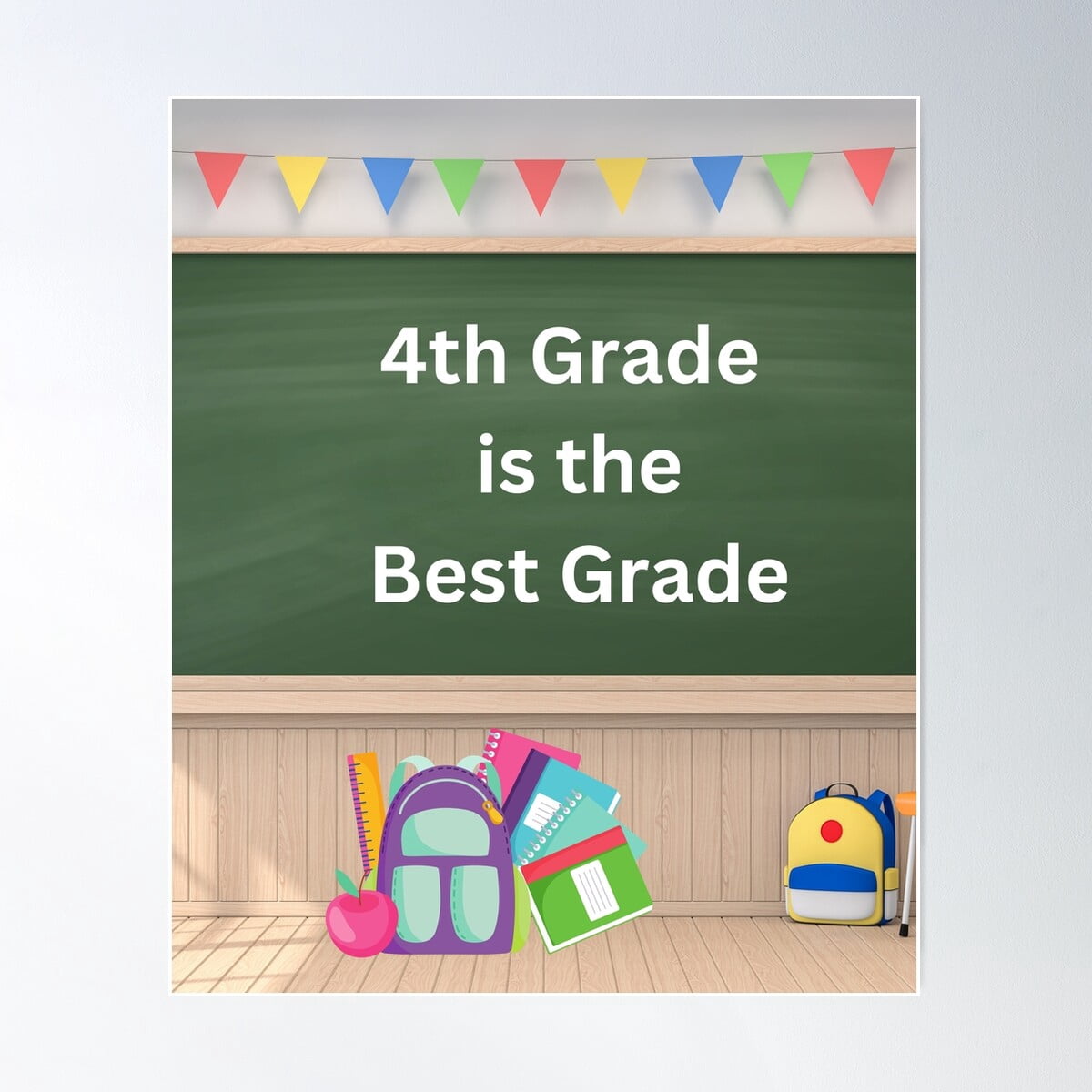 4Th Grade Is The Best Grade Poster Wall Art, Modern Wall Decor For ...