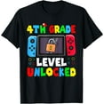 4Th Grade Level Unlocked Back To School First Day Gamer Mom & Dad And ...