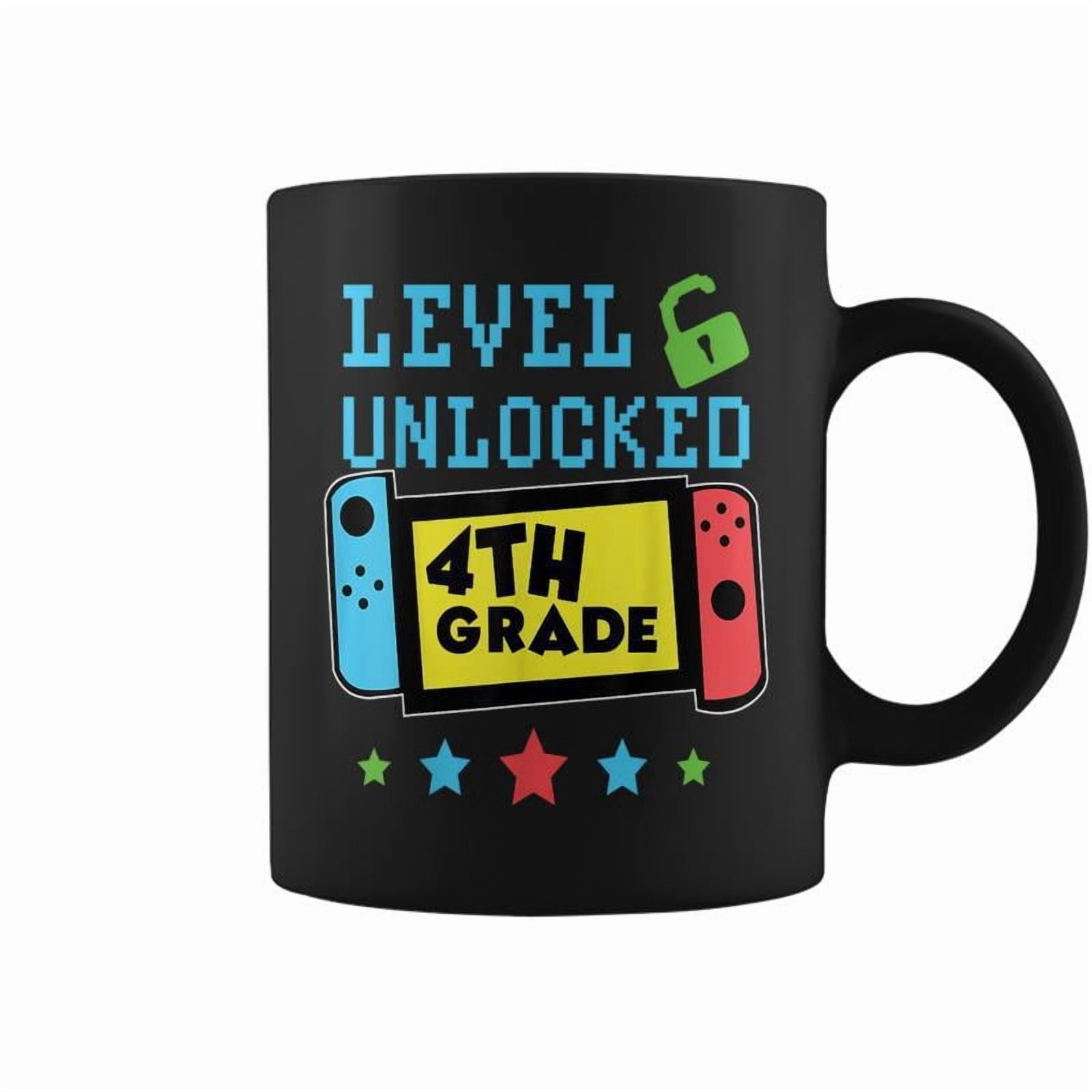 4Th Grade Level Unlocked Gamer First Day Of School Boys Coffee Mugs ...