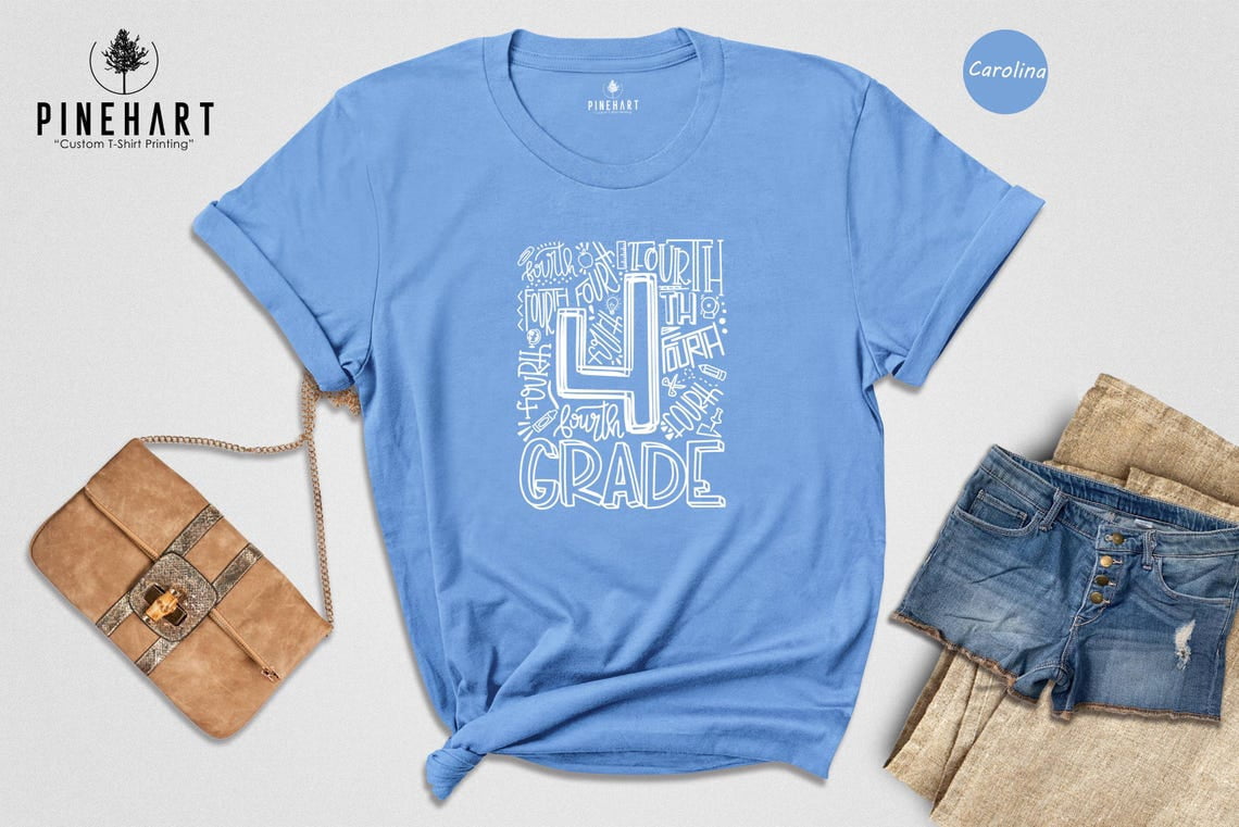 4Th Grade Shirt, Fourth Grade Shirt, Hello 4Th Grade, First Day Of ...