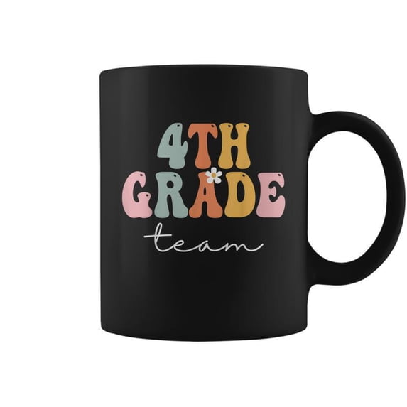 4Th Grade Team Retro Groovy Back To School Coffee Mug - Walmart.com