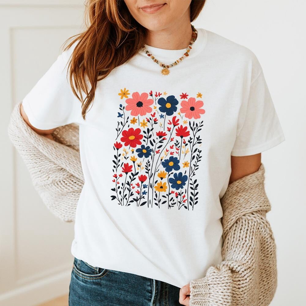 4Th Of July Boho Flower Statue Of Liberty American Tee, Statue Of ...