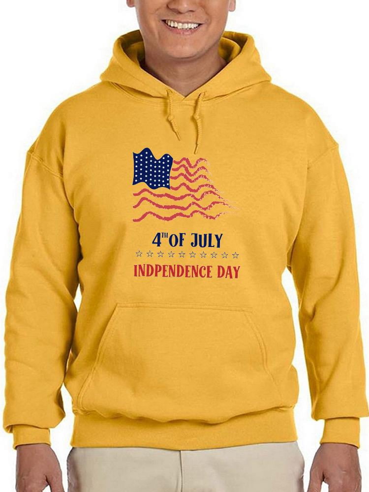 4Th July Crayon Flag Hoodie Men -Image by Shutterstock, Male Large ...
