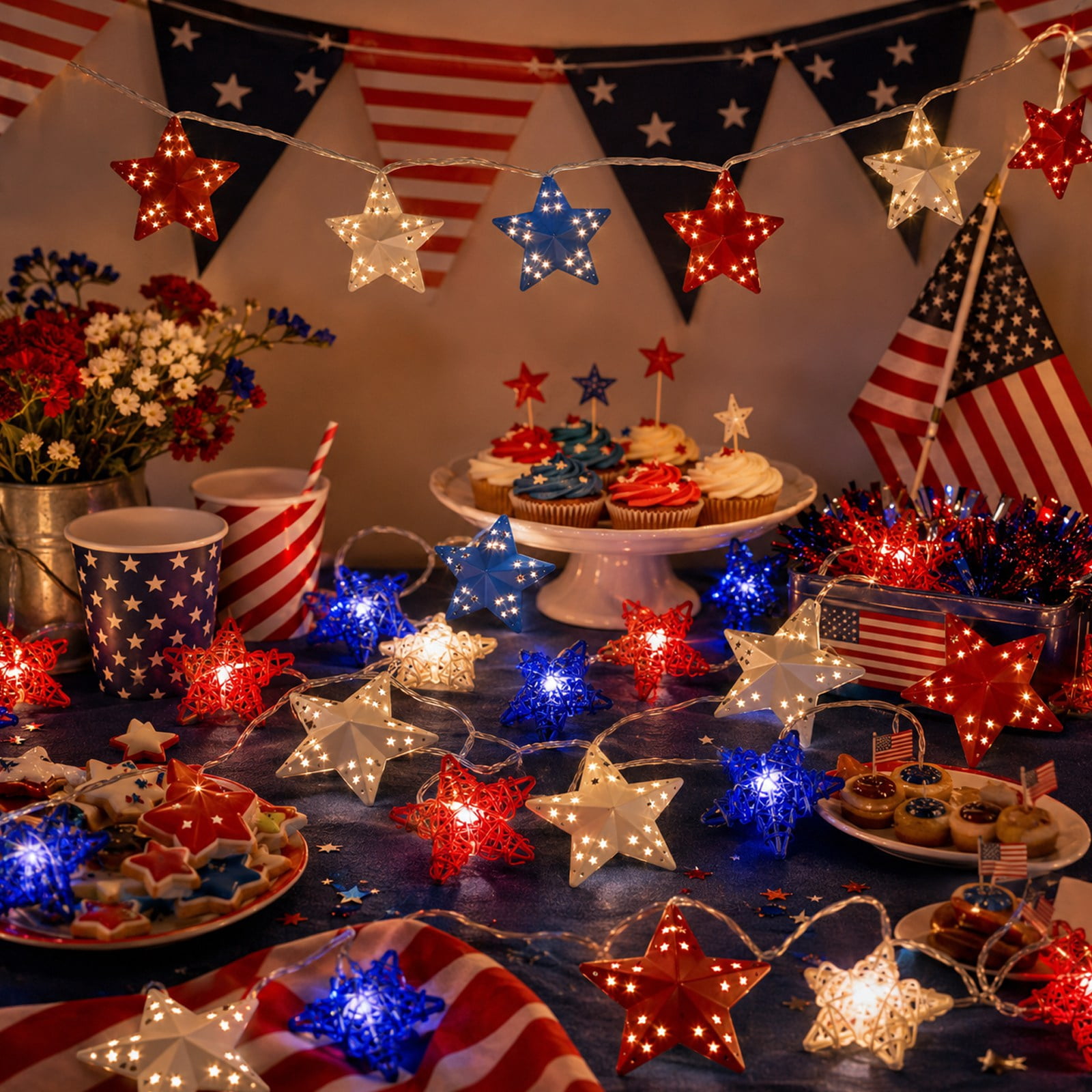 4Th of July Decor, Red White and Blue Party Decorations, 4Th of July ...
