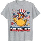 4Th July Firequacker Rubber Duck Teen Boy Men T-Shirt - Walmart.com