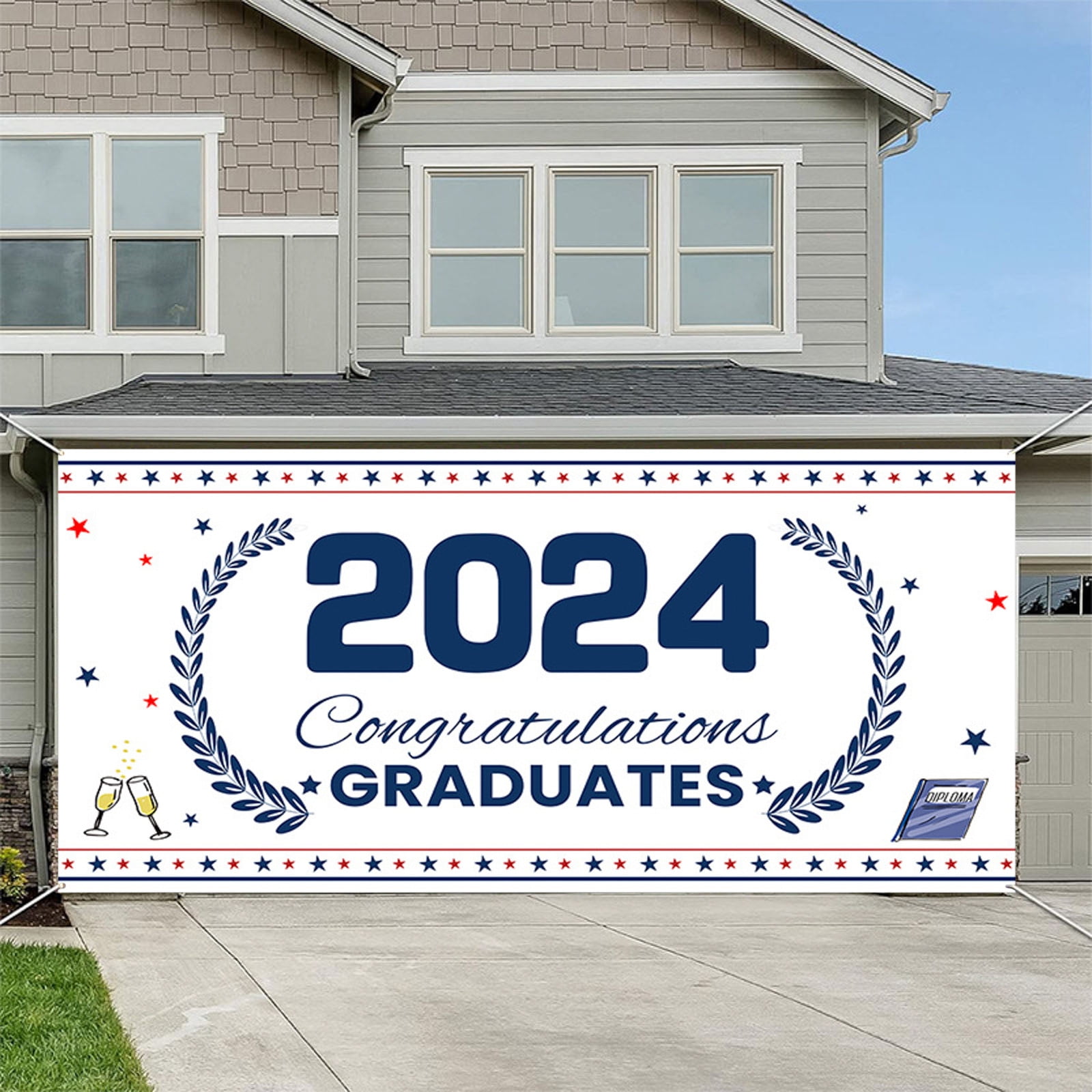 4Th of July Flags - Graduation Season Garage Door Hanging Flag Banner ...