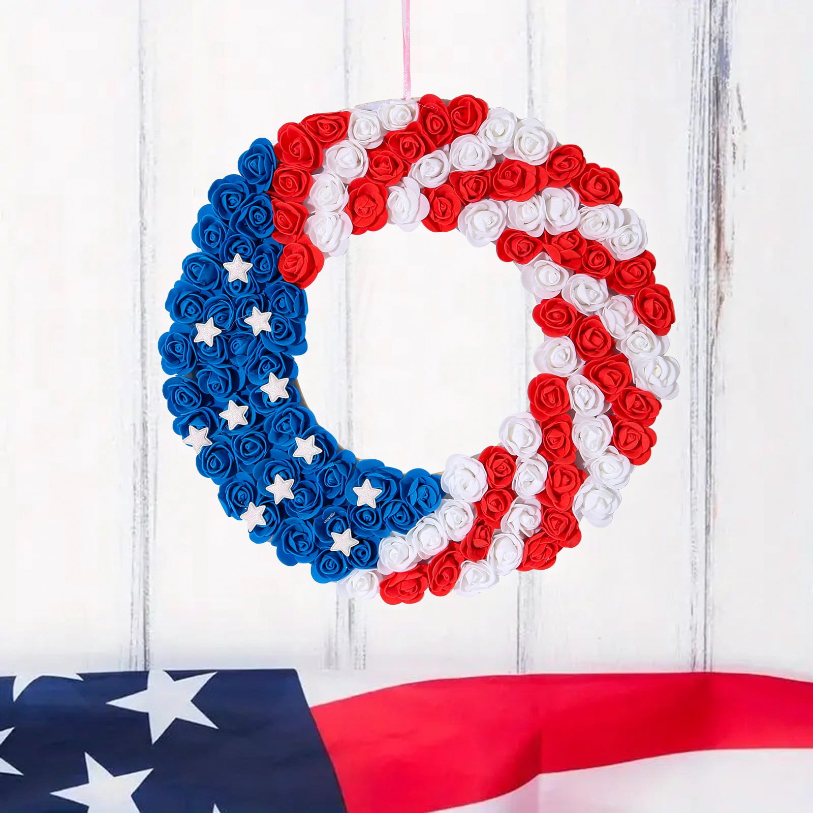 4Th of July Flash Deals! Independence Day Wreath C, Patriotic Wreath ...