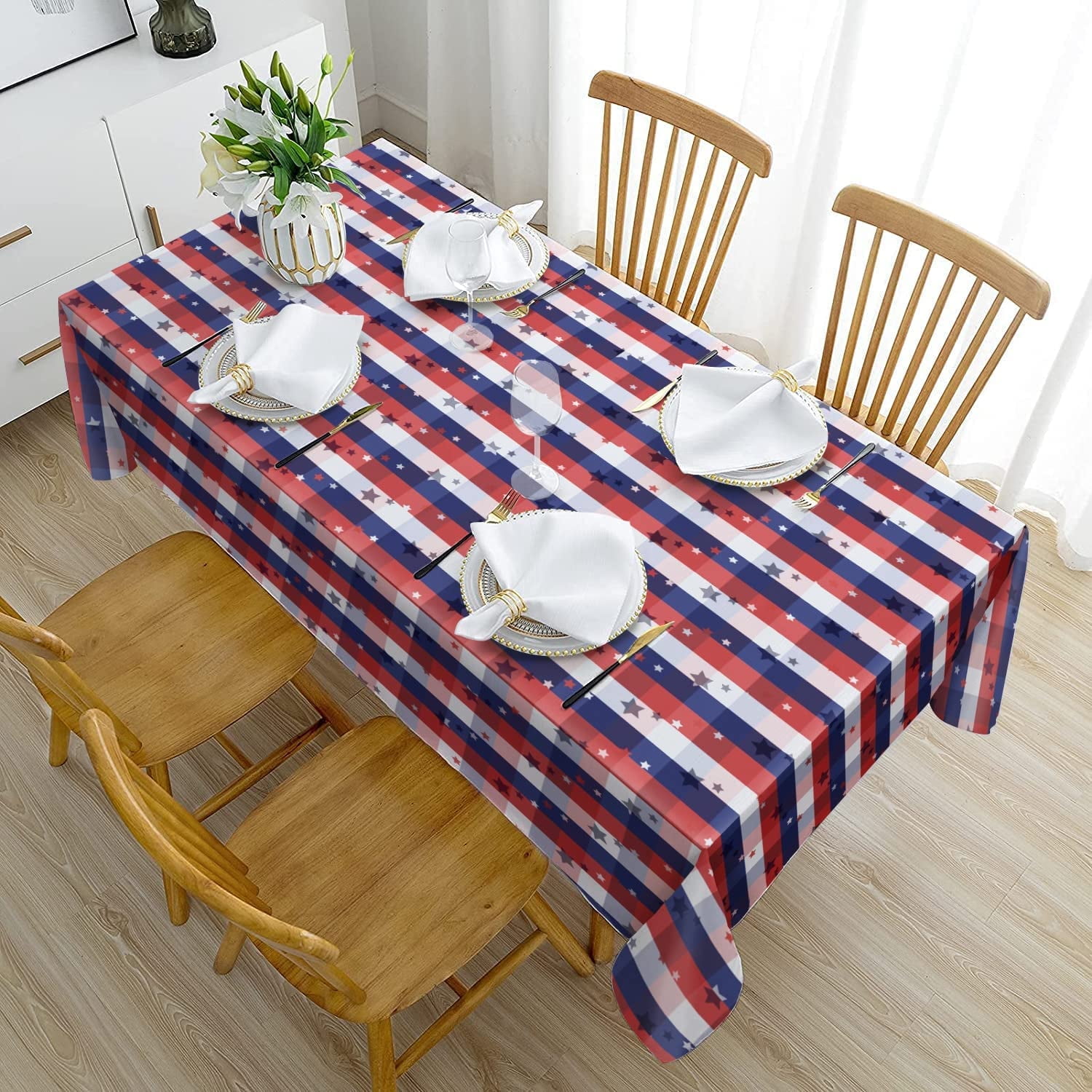 4Th of July Independence Day America USA Tablecloth American Flag ...
