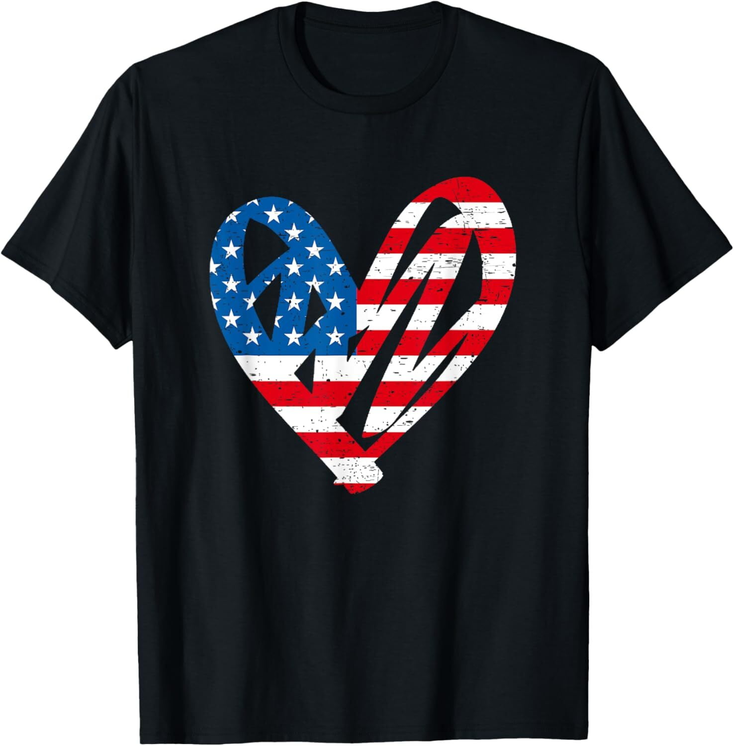4Th July Partiotic Heart Independence Day | Mens & Womens T-Shirt ...
