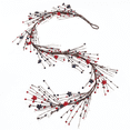 4Th of July Patriotic Garland Berry Garland 64 Inch Long Independence ...