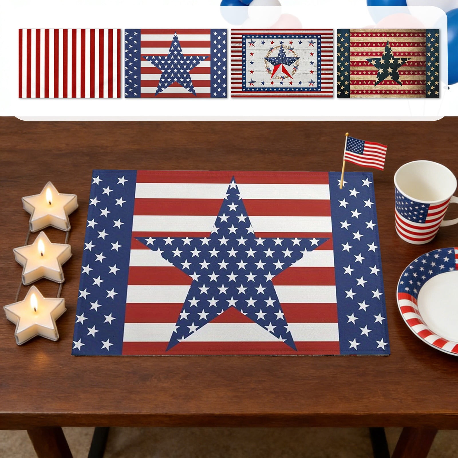 4Th Of July Placemats,Independence Day Placemate,Usa 250Th Anniversary ...