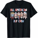 4Th July Speech Language Pathologist All American Slp Crew T-Shirt ...