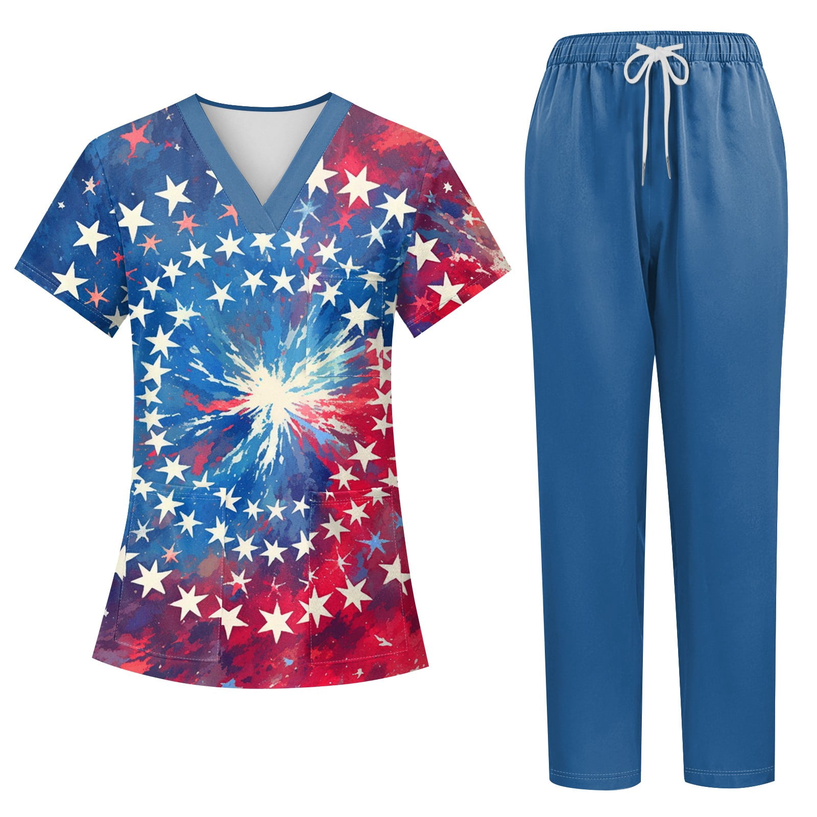 4Th of July Tops, Red White and Blue Workout Sets for Women., 250Th ...