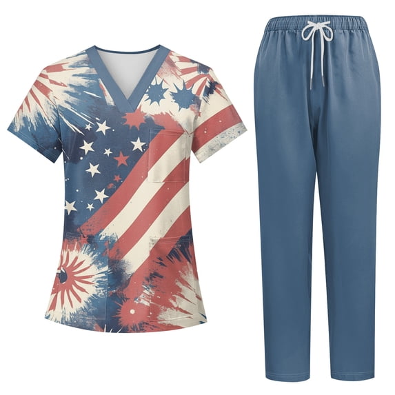 4Th of July Tops, Red White and Blue Workout Sets for Women., 250Th ...