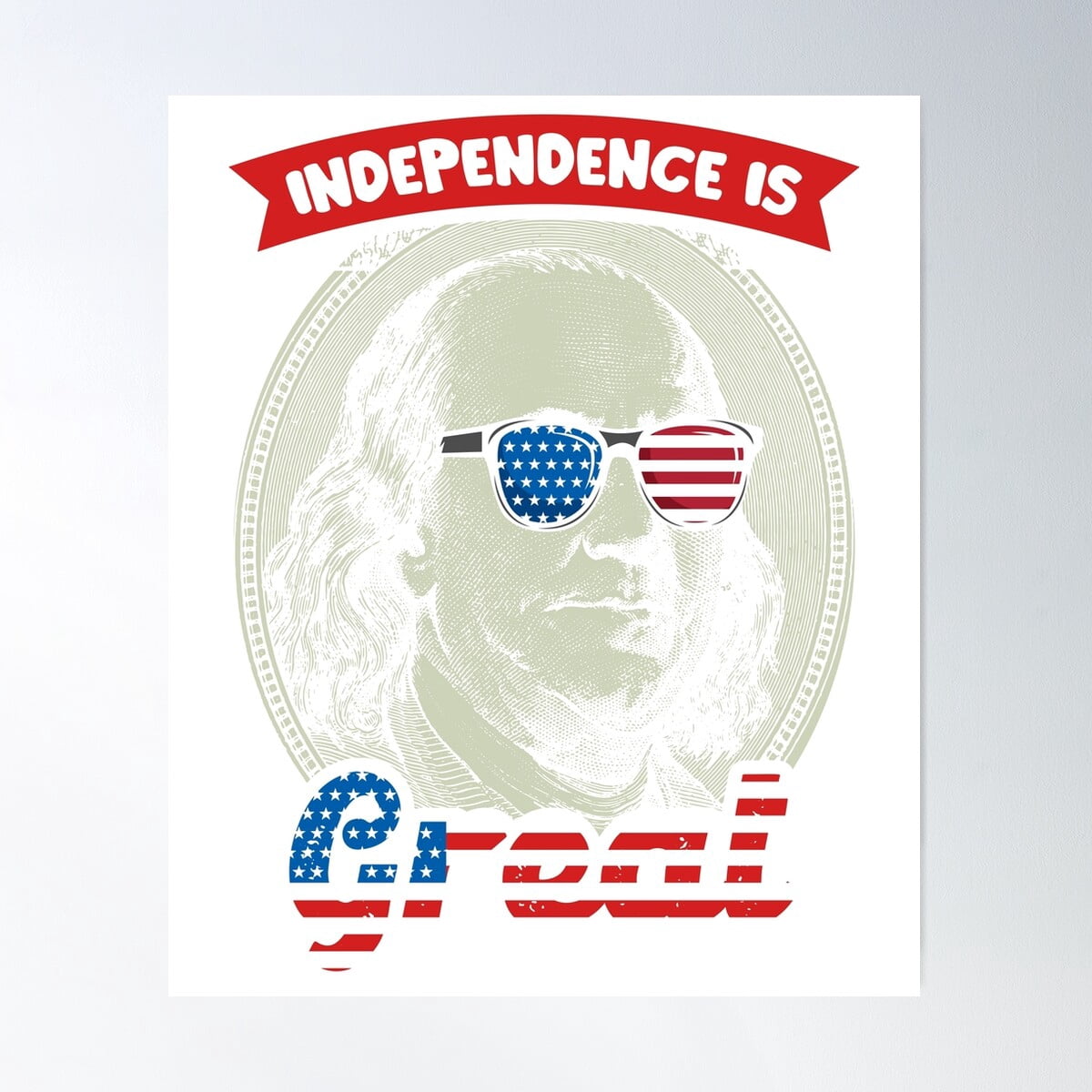 4Th Of July Benjamin Franklin Patriotic Wall Decor Unframed Paper ...