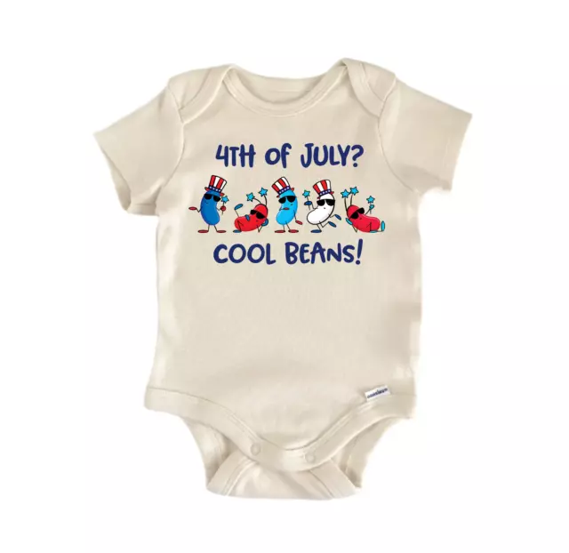 4Th Of July Cool Beans Patriotic Baby Boy Girl Clothes Bodysuit Cute ...