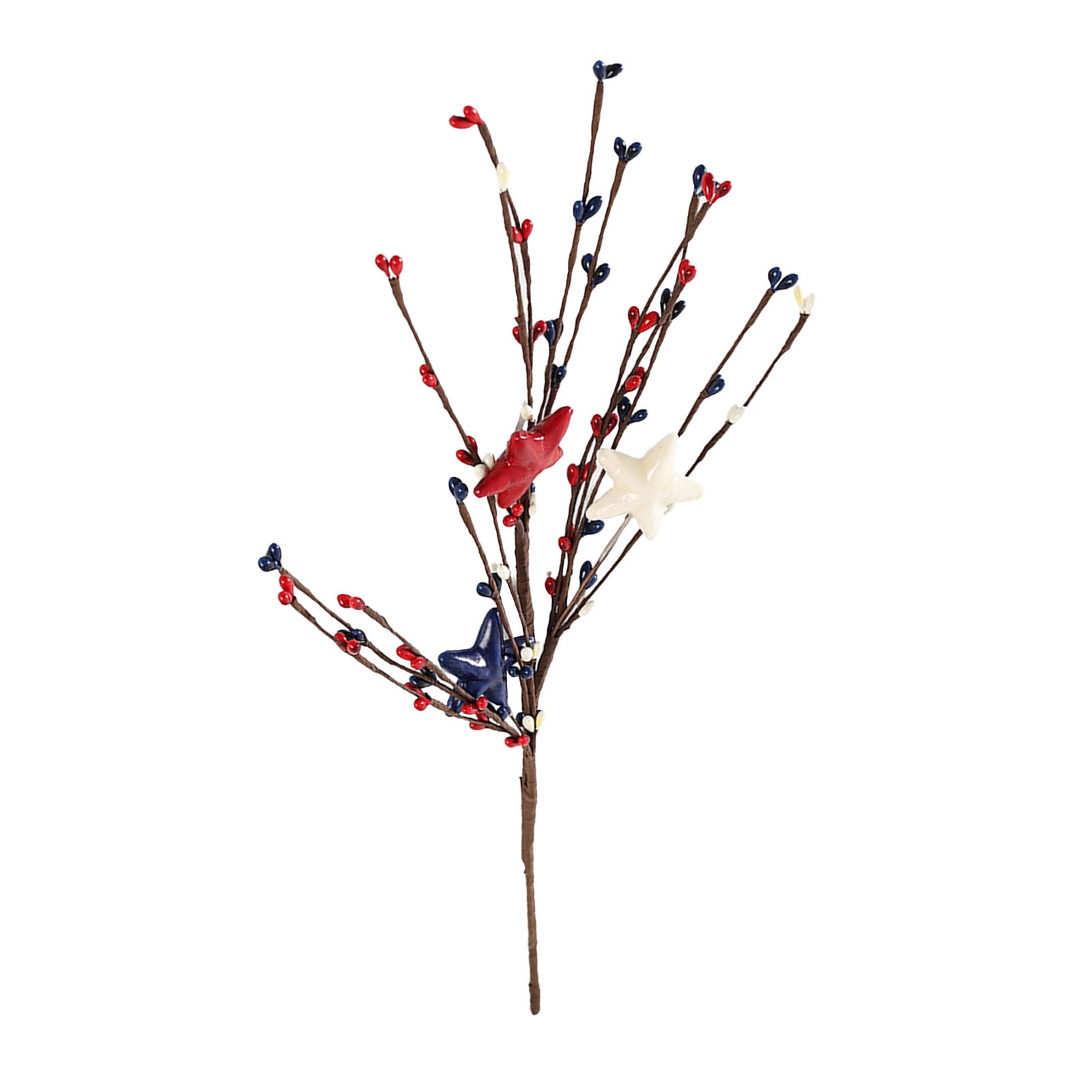 4Th Of July Decorations 16 Inch Red White Blue Patriotic Berry Sprigs ...