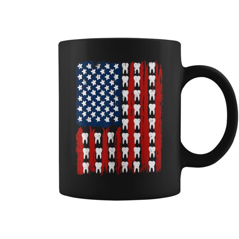 4Th Of July Dentist Th Dental Patriotic American Us Flag Coffee Mugs ...